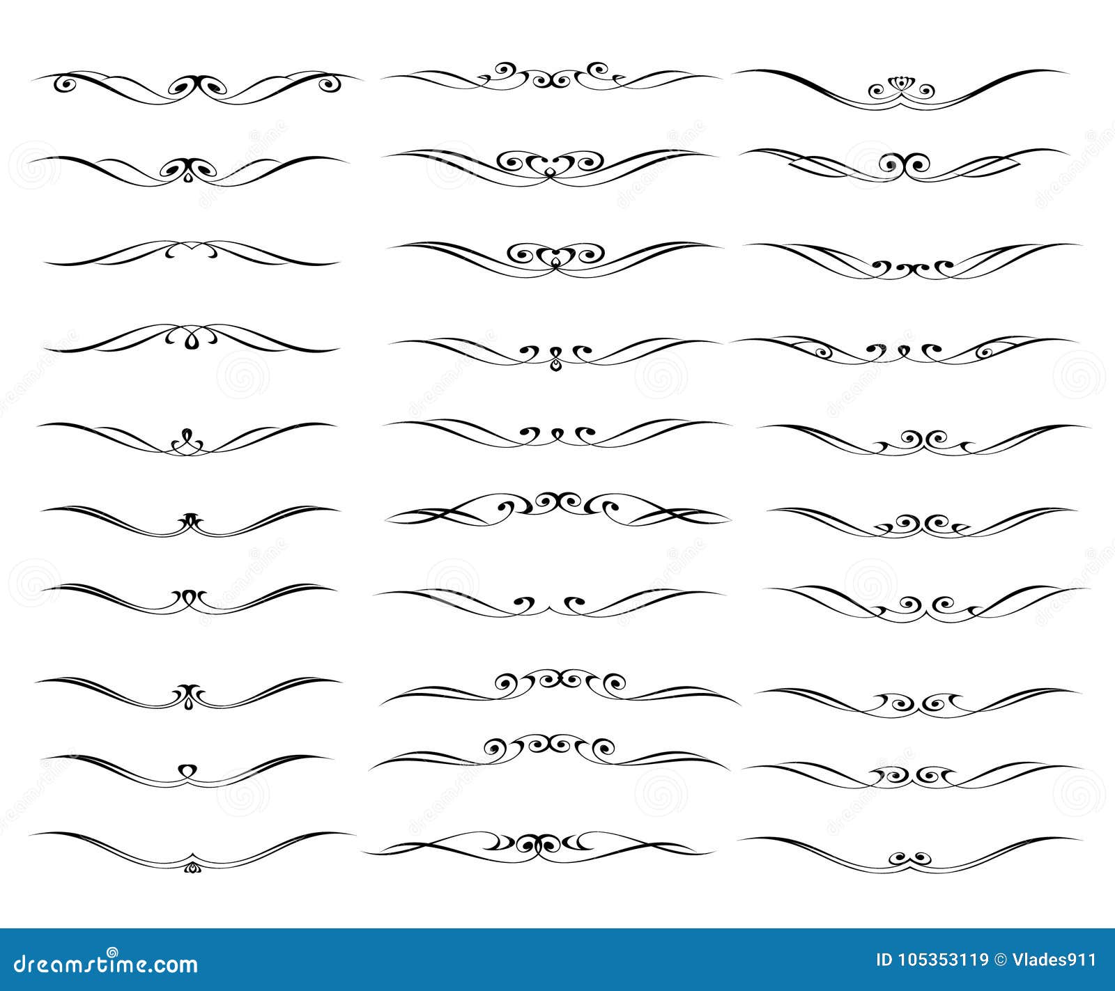 Design Elements.Decorative Illustration. Vector.Black . Stock Vector ...