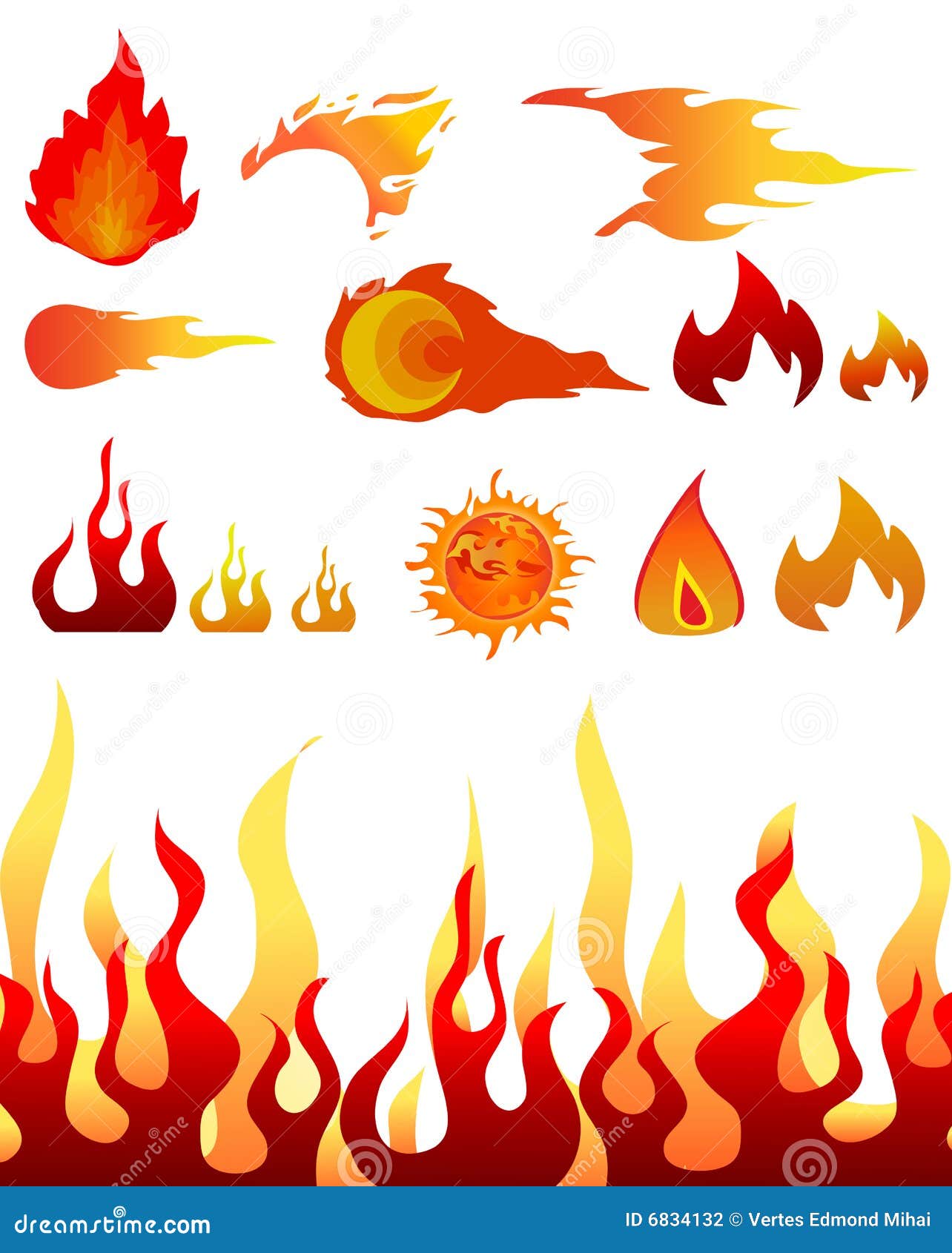 DESIGN ELEMENTS FIRE & FLAMES Stock Vector - Illustration of disaster ...