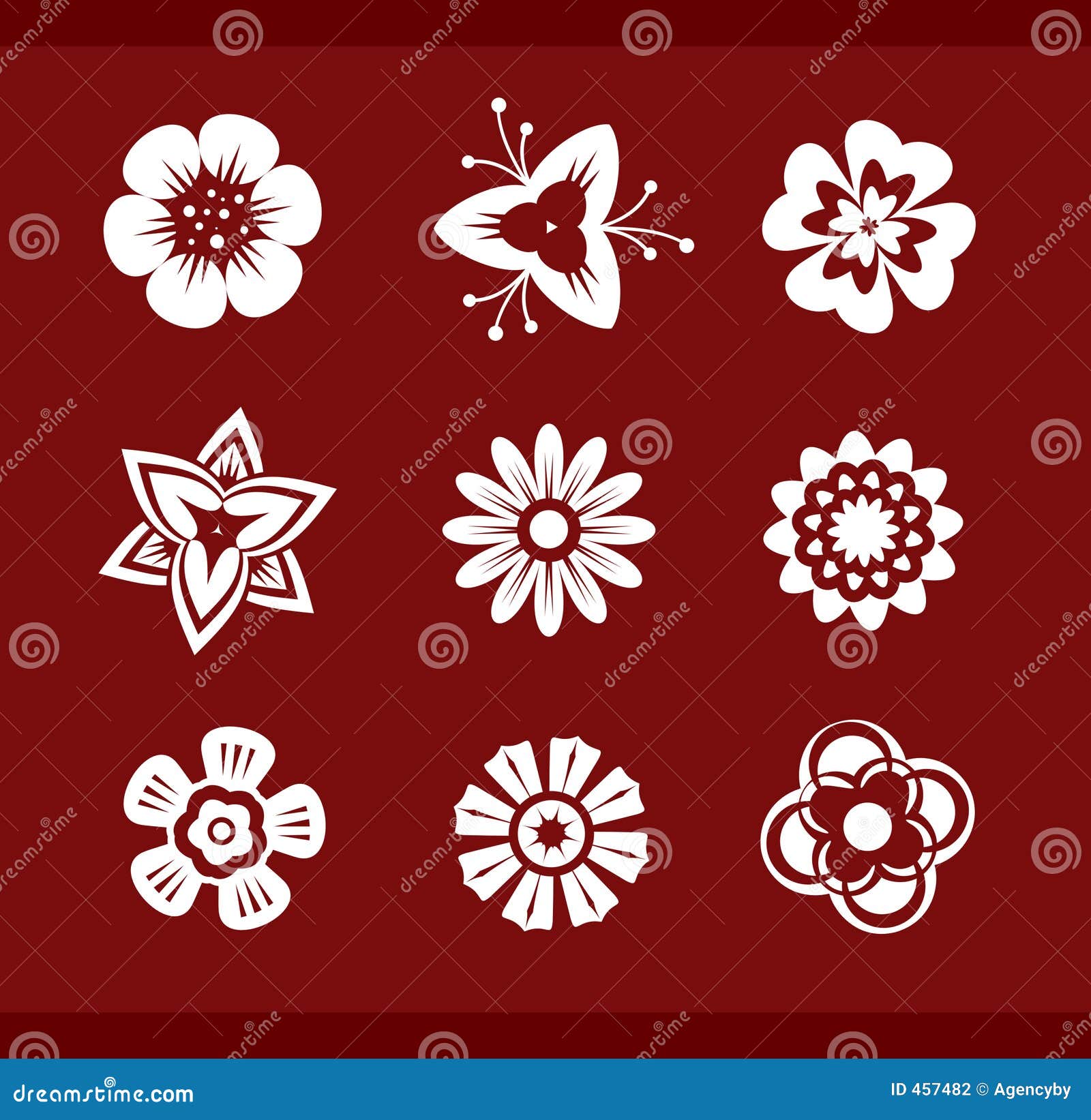 Design Elements: Flowers (part1) Stock Vector - Illustration of funky ...