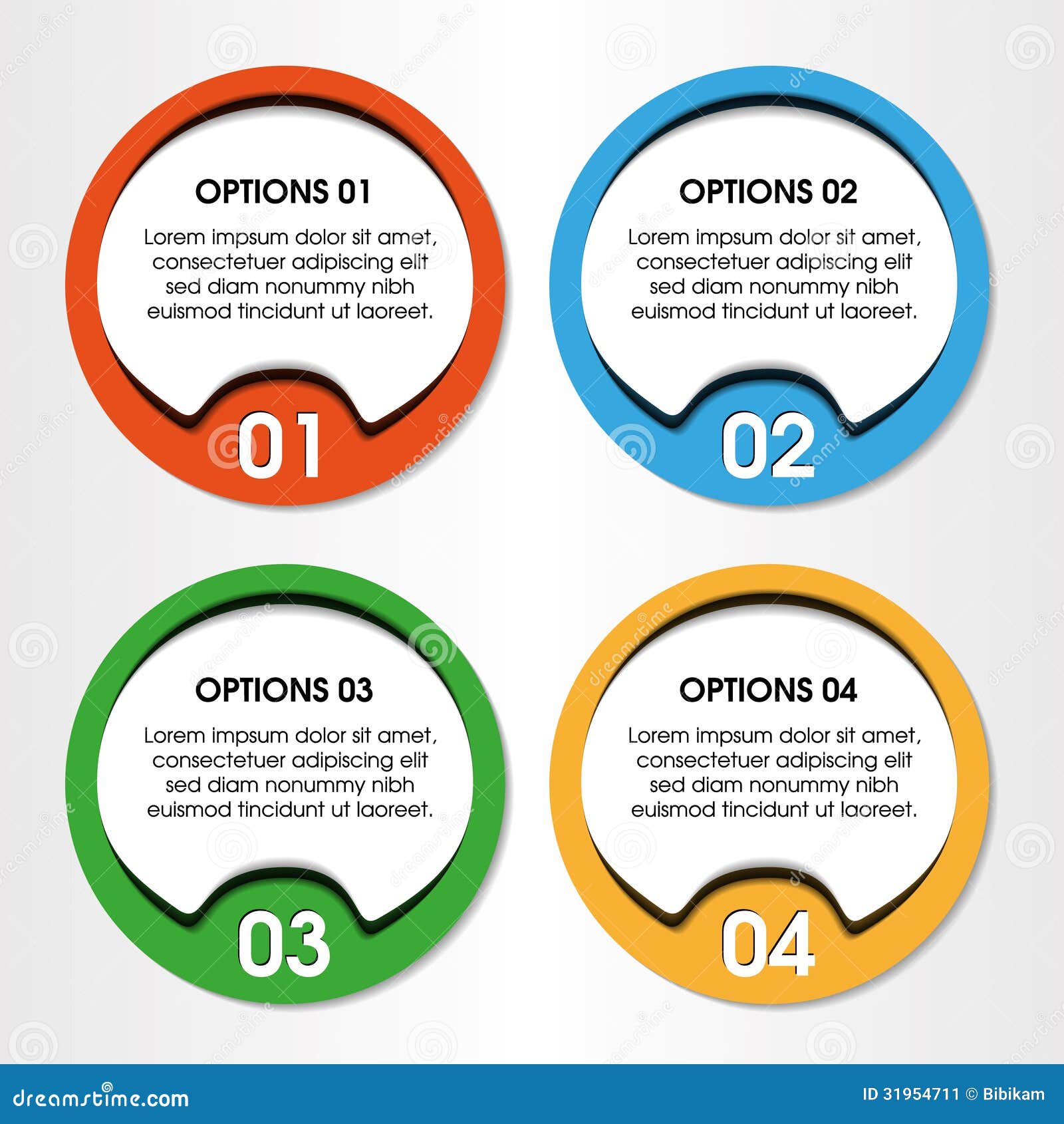 Design Elements for Four Steps Stock Vector - Illustration of paper ...