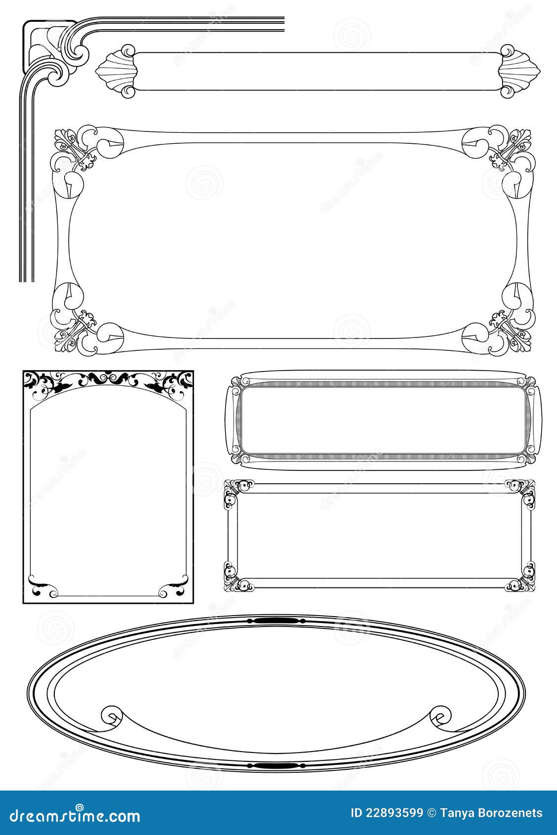 Design elements and frames stock illustration. Illustration of ...