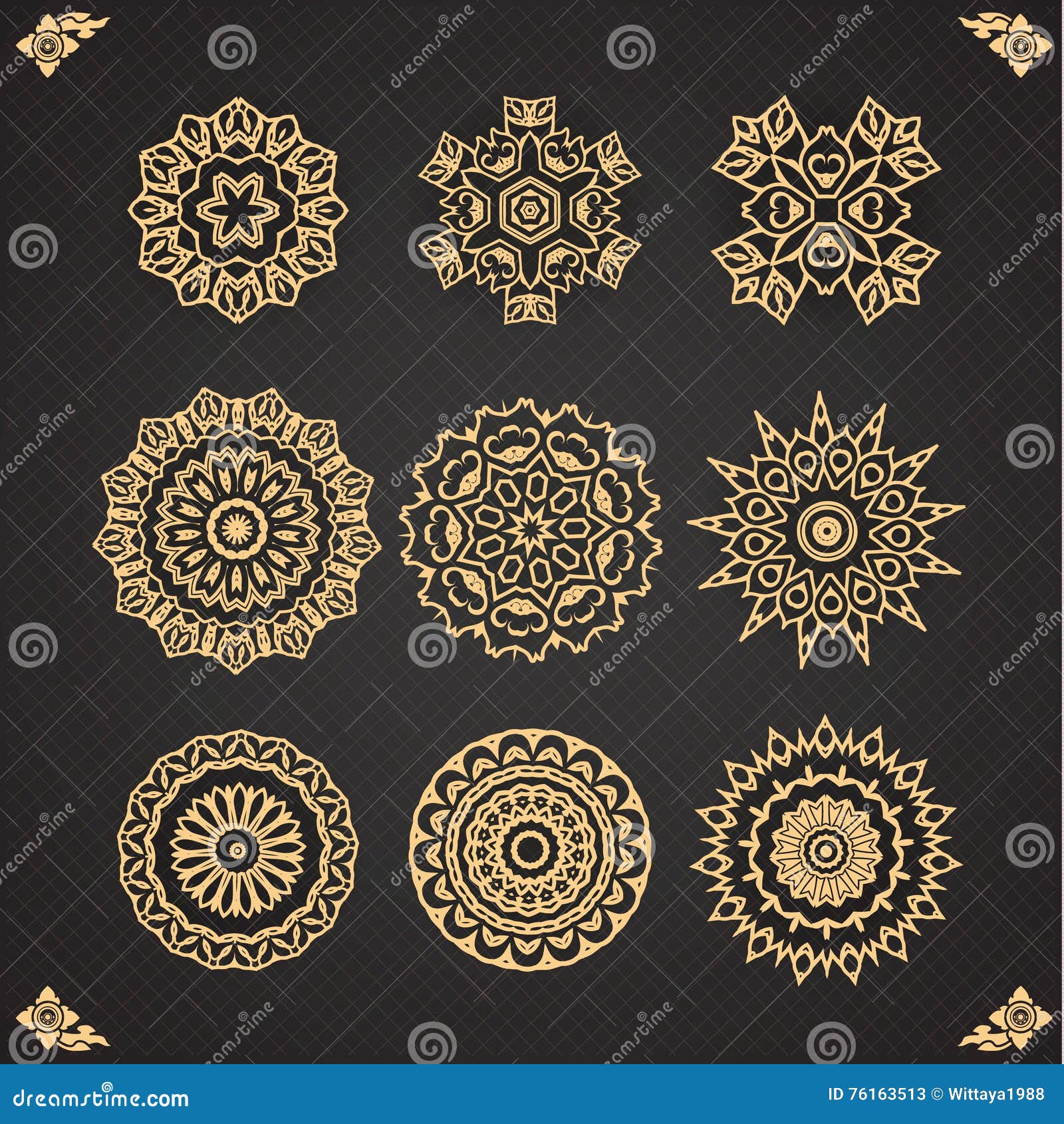 Design Elements Graphic Thai Design ,Abstract Seamless Stock Vector ...