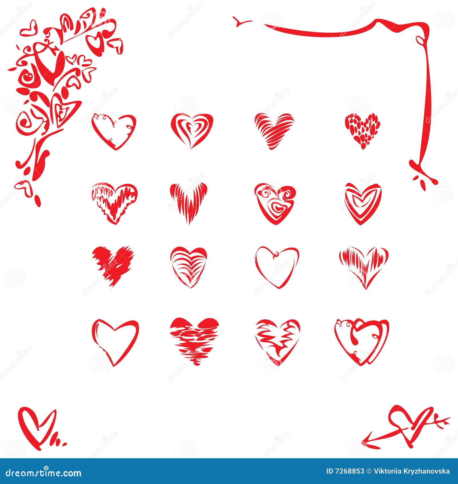 Design elements of heart stock vector. Illustration of celebration ...