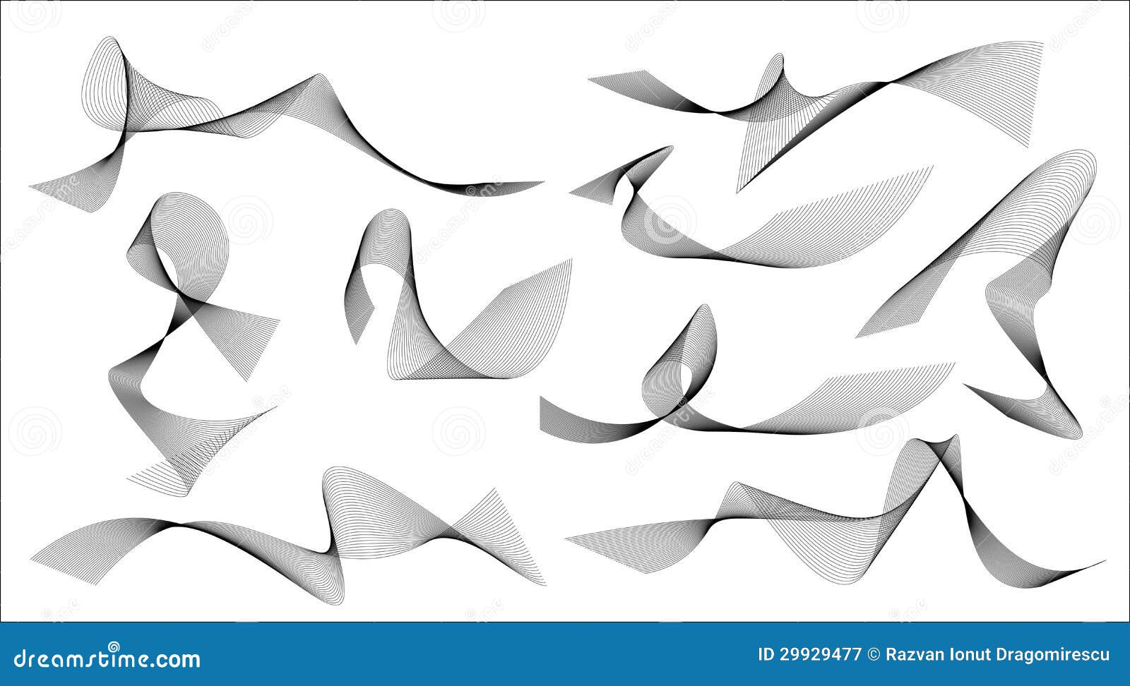 Lines Warp Collection stock vector. Illustration of action - 29929477