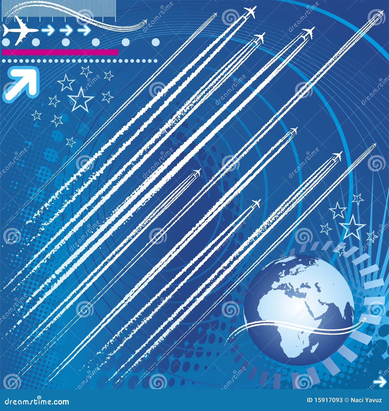 Design Elements of Jet Trails Stock Vector - Illustration of smoke ...