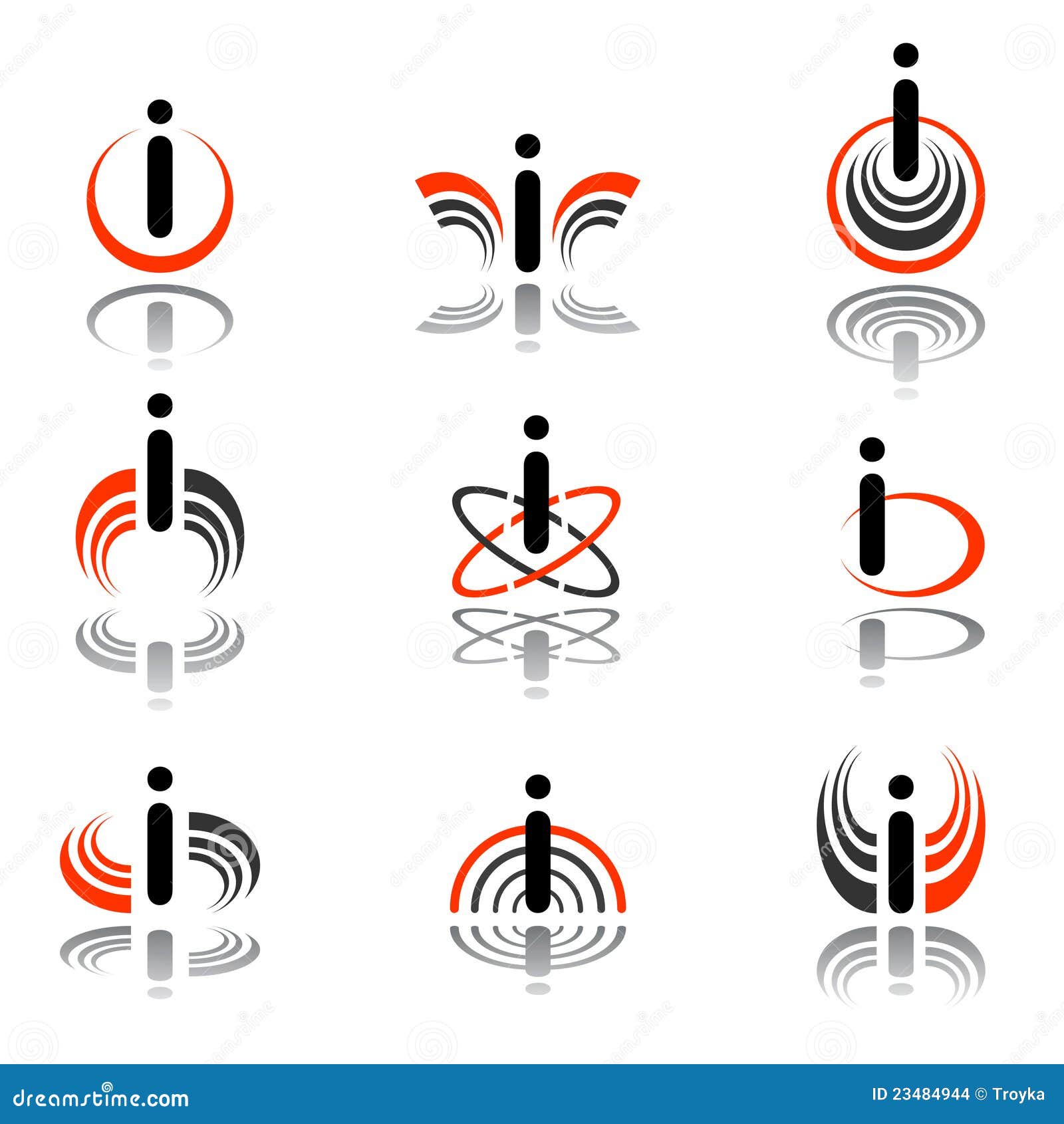 Design Elements with Letter I Stock Vector - Illustration of identity ...