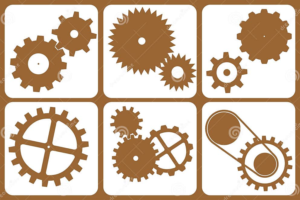 Design Elements - machine stock illustration. Illustration of clock - 94641