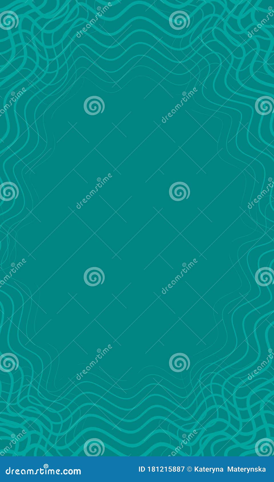 Design Elements. Many Turquoise Lines. Abstract Wavy Stripes on ...