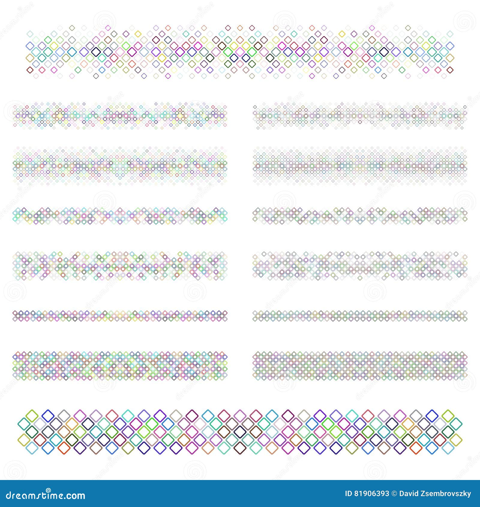 Design Elements - Multicolor Divider Line Set Stock Vector ...