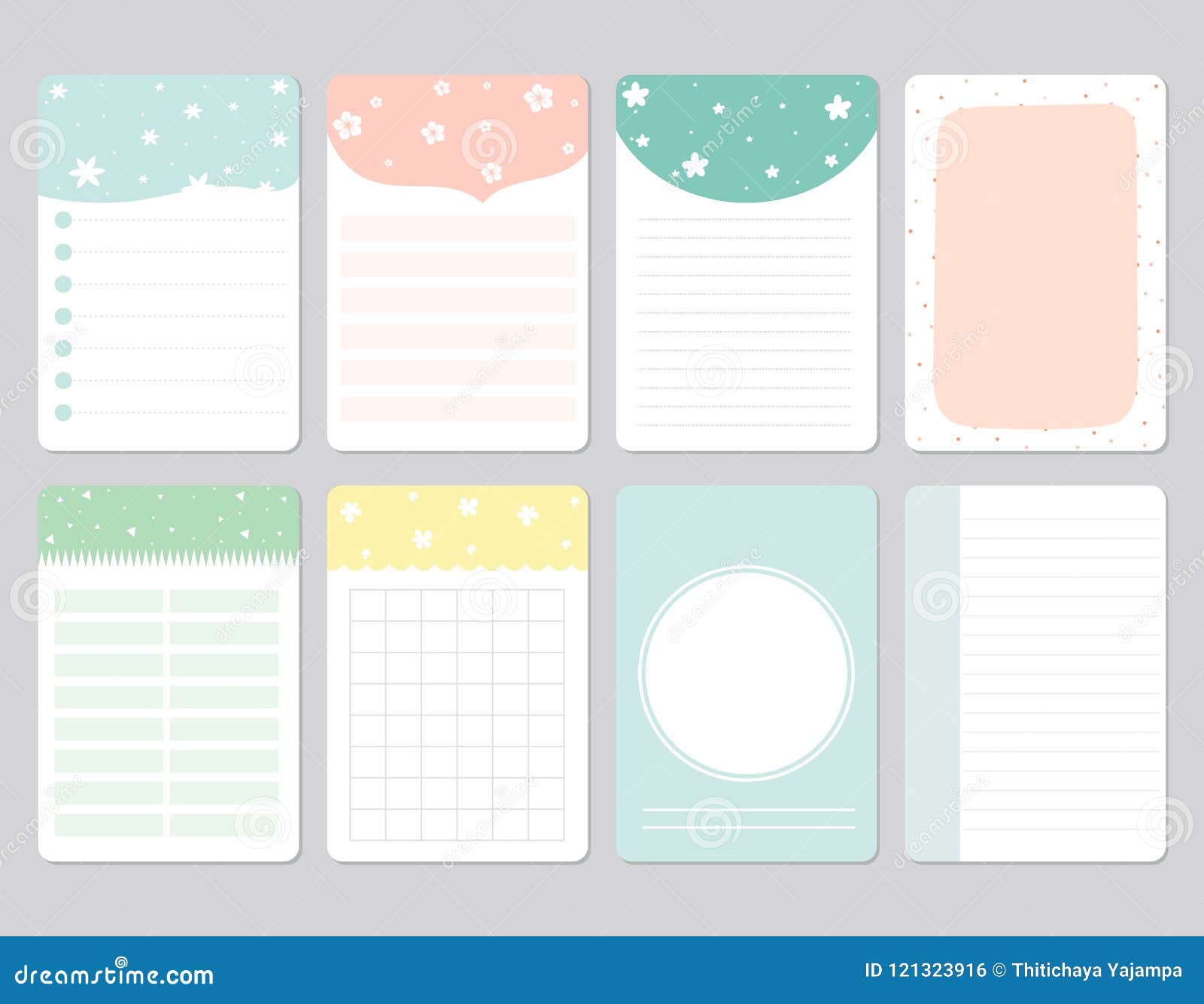 Diary Stickers. Daily Planner Note Paper Labels, Organizer Schedule ...