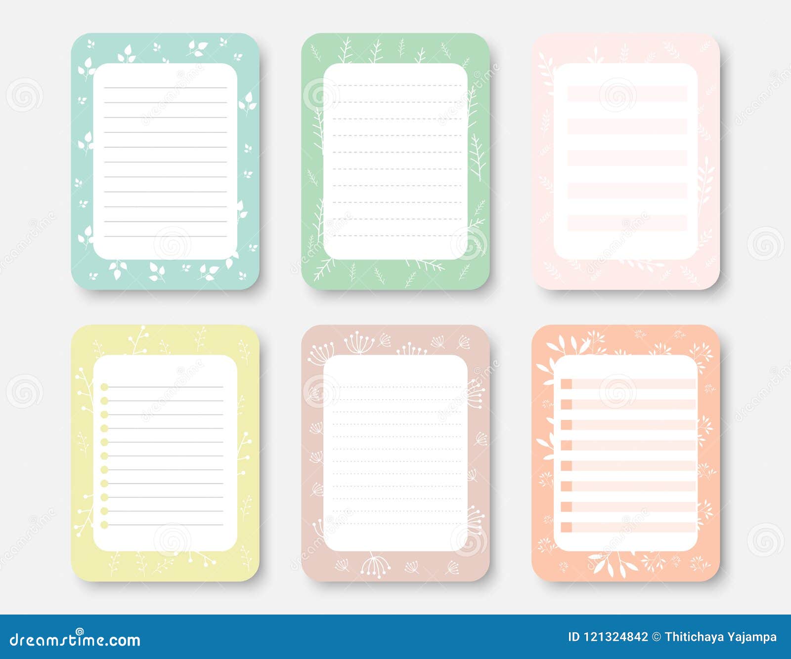 Design Elements for Notebook, Diary, Stickers and Other Template.vector ...