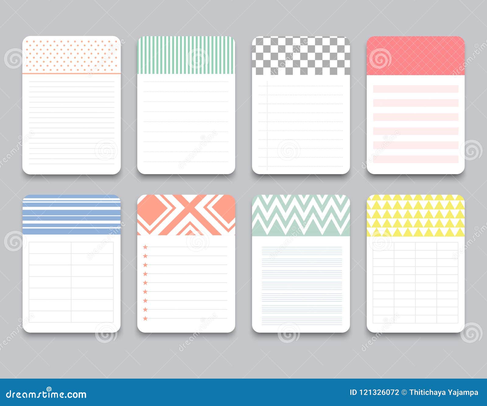 Design Elements for Notebook, Diary, Stickers and Other Template.vector ...