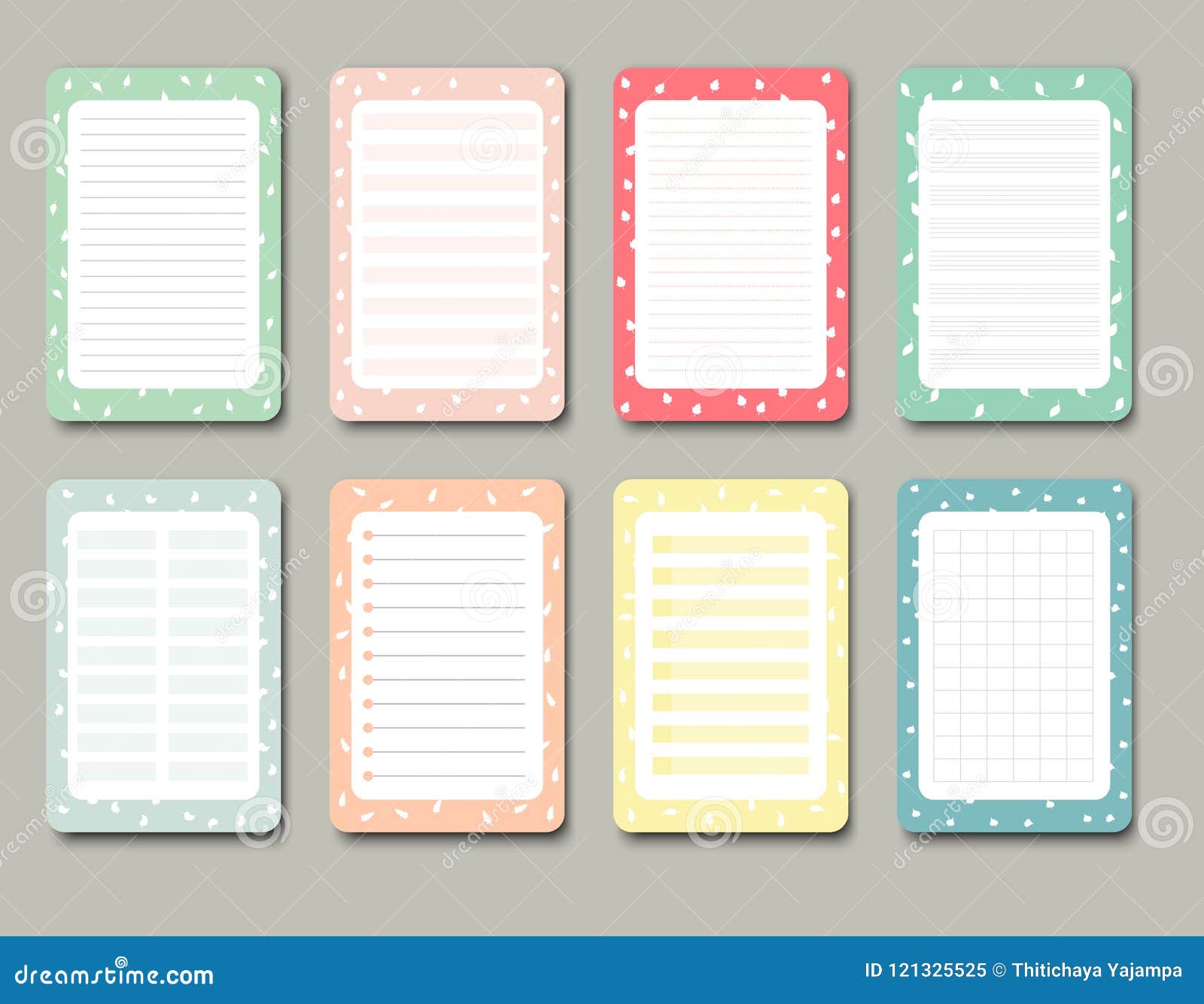Design Elements for Notebook, Diary, Stickers and Other Template.vector ...