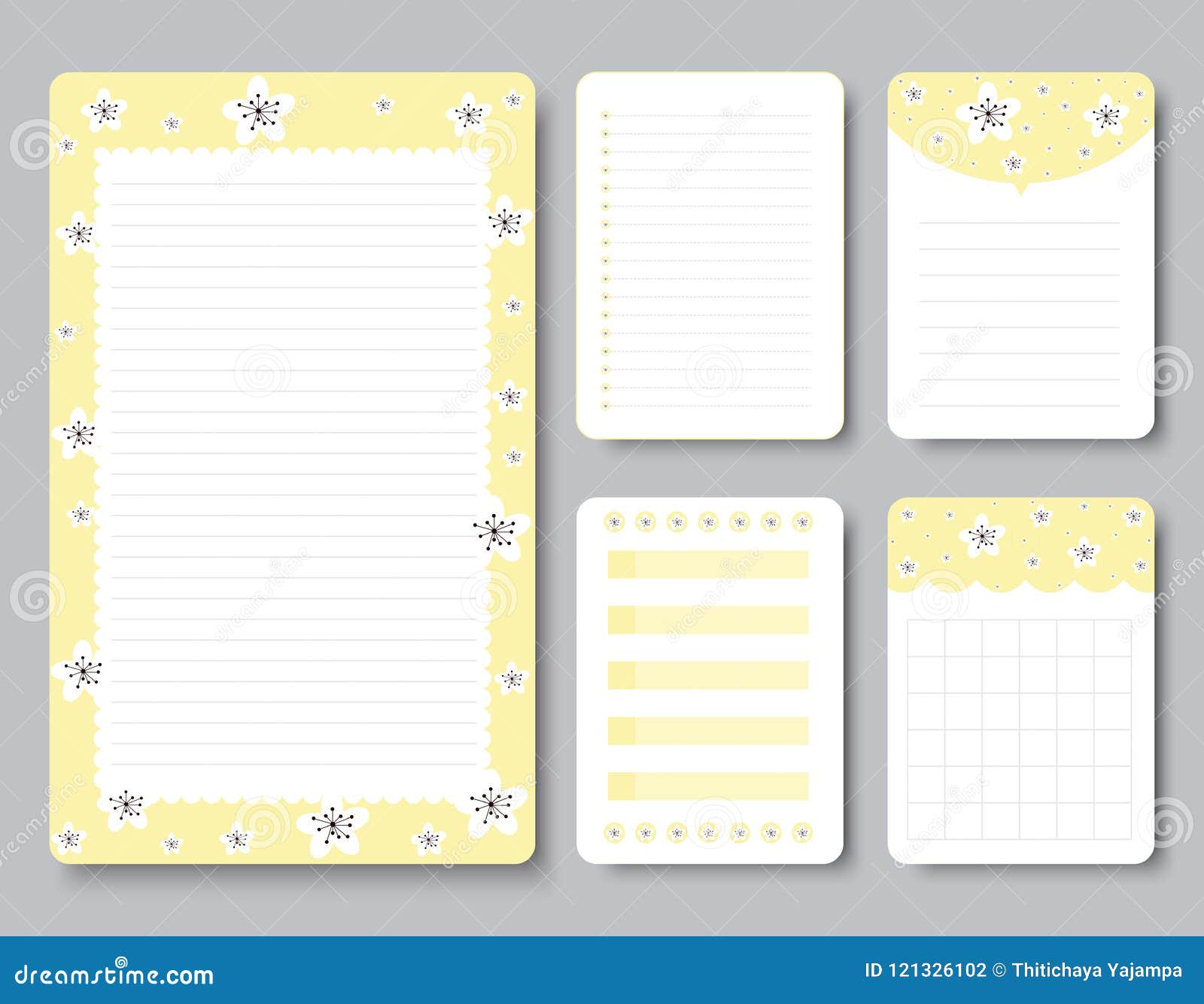 Design Elements for Notebook, Diary, Stickers and Other Template.vector ...