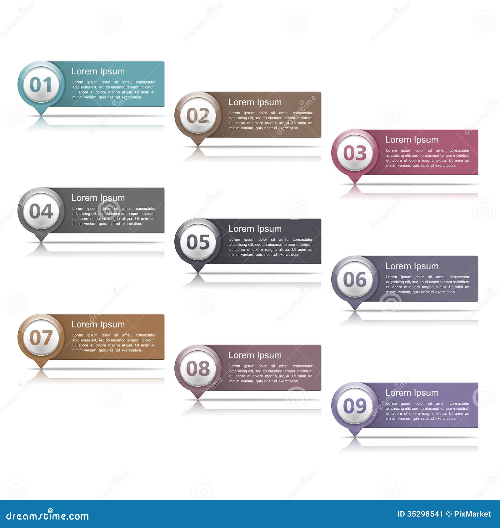 Design Elements with Numbers Stock Vector - Illustration of element ...
