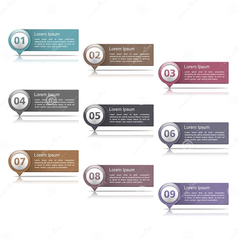 Design Elements with Numbers Stock Vector - Illustration of element ...