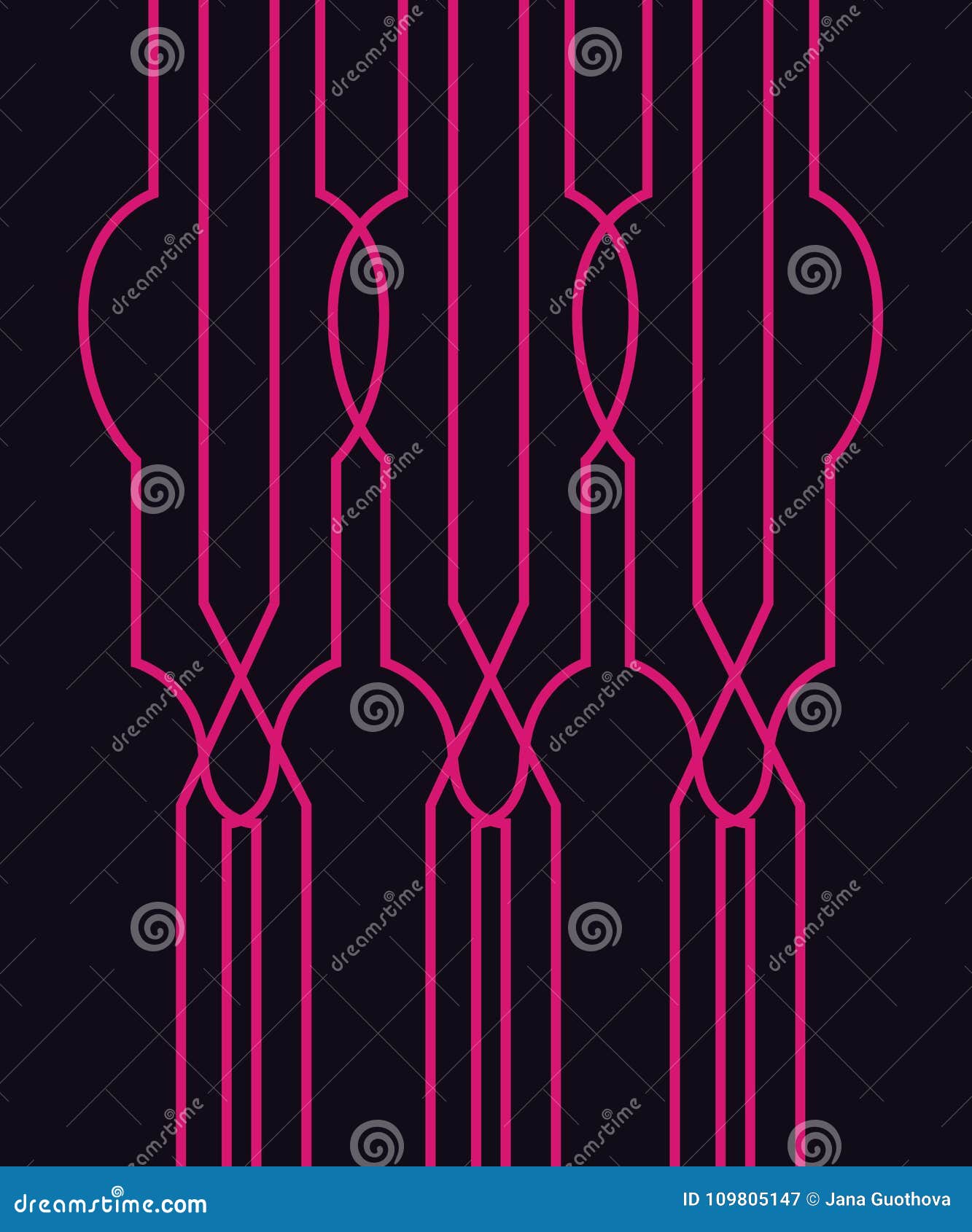 DESIGN ELEMENTS PINK BLACK LINES Stock Illustration - Illustration of ...