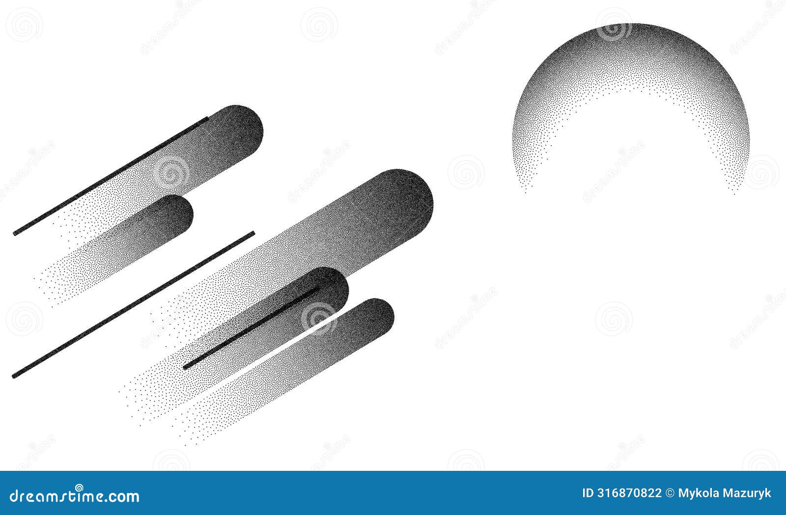 Pointillism, Abstract Waves, Curves Lines Vector Background ...