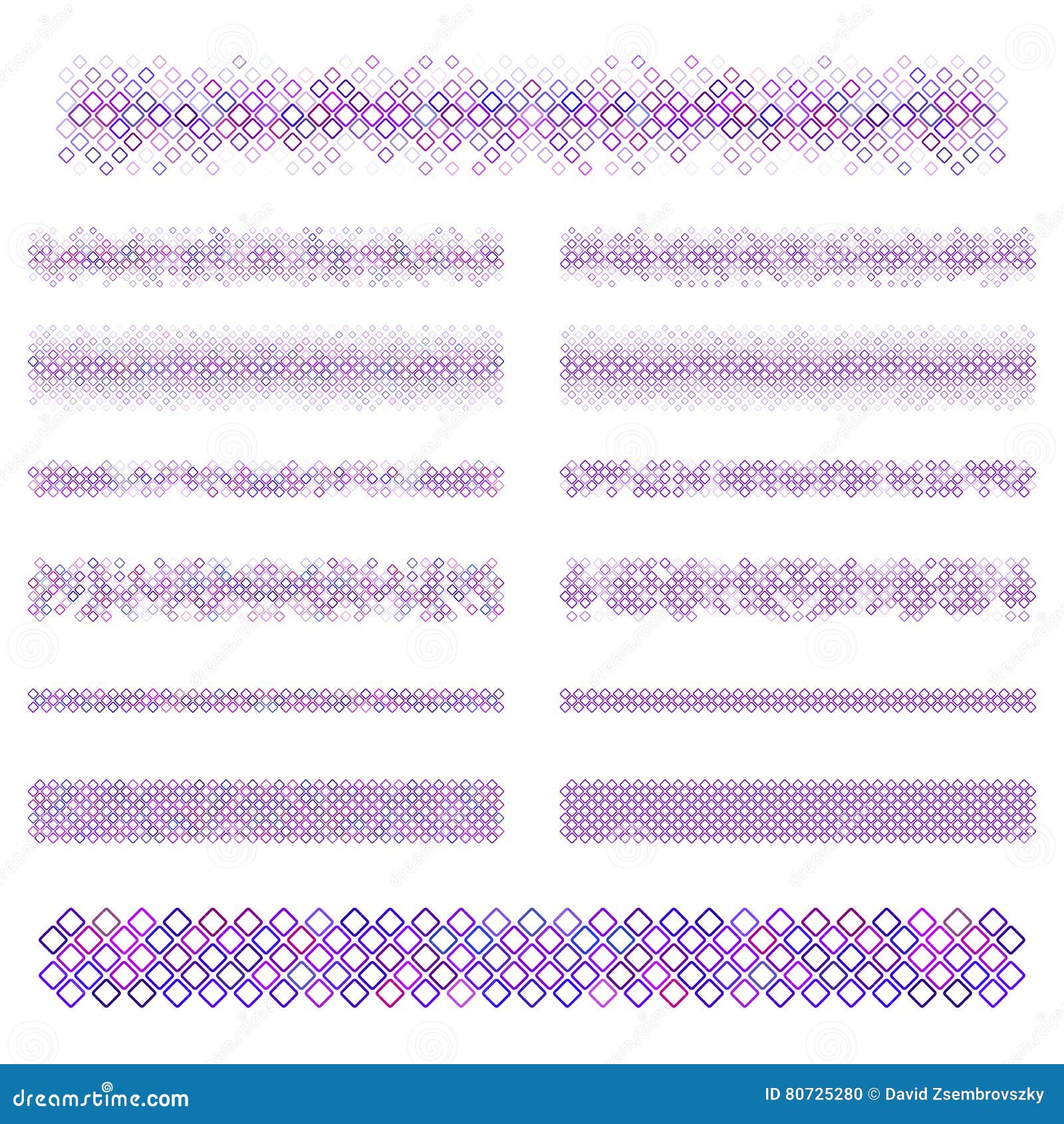 Design Elements - Purple Divider Line Set Stock Vector - Illustration ...