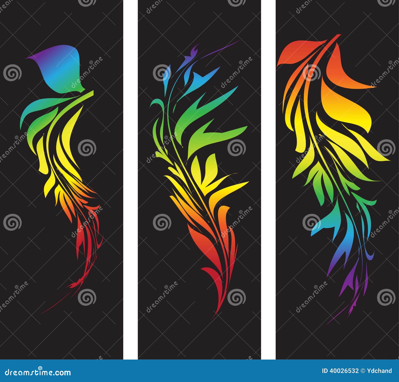 Design Elements in Rainbow Colours Stock Illustration - Illustration of ...
