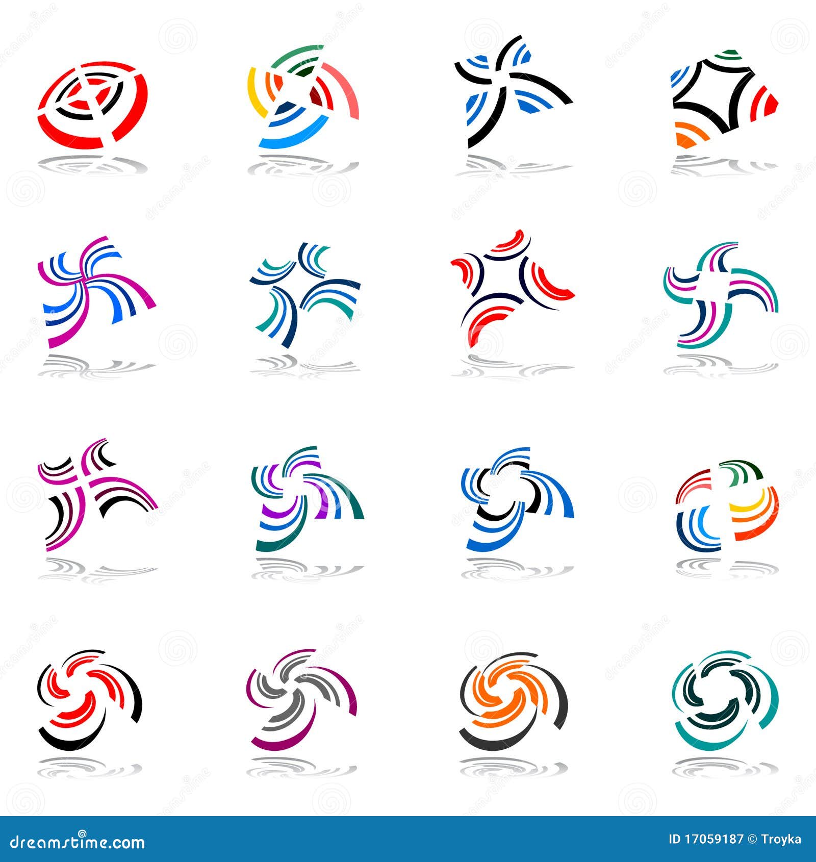 Design Elements with Rotatory Movement. Stock Vector - Illustration of ...