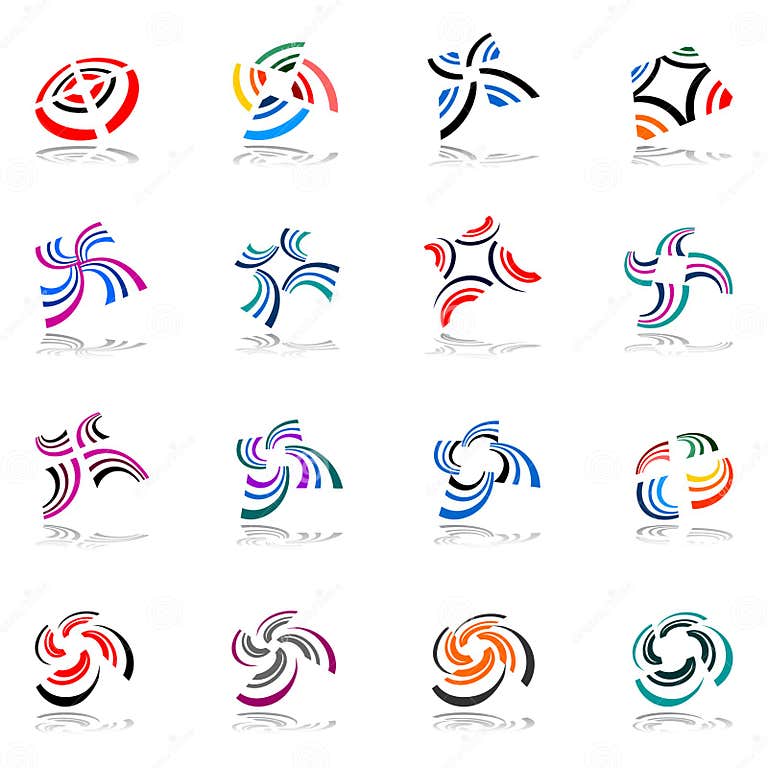 Design Elements with Rotatory Movement. Stock Vector - Illustration of ...
