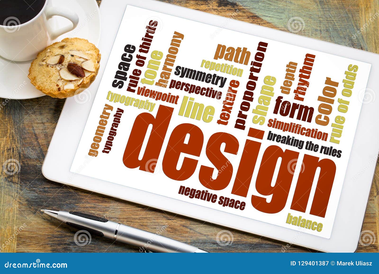 Design Elements and Rules Word Cloud Stock Image - Image of shape ...