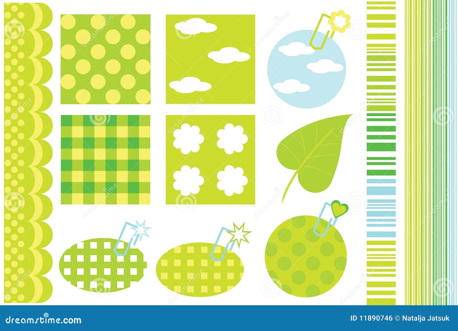 Design Elements for Scrapbook Stock Illustration - Illustration of blue ...