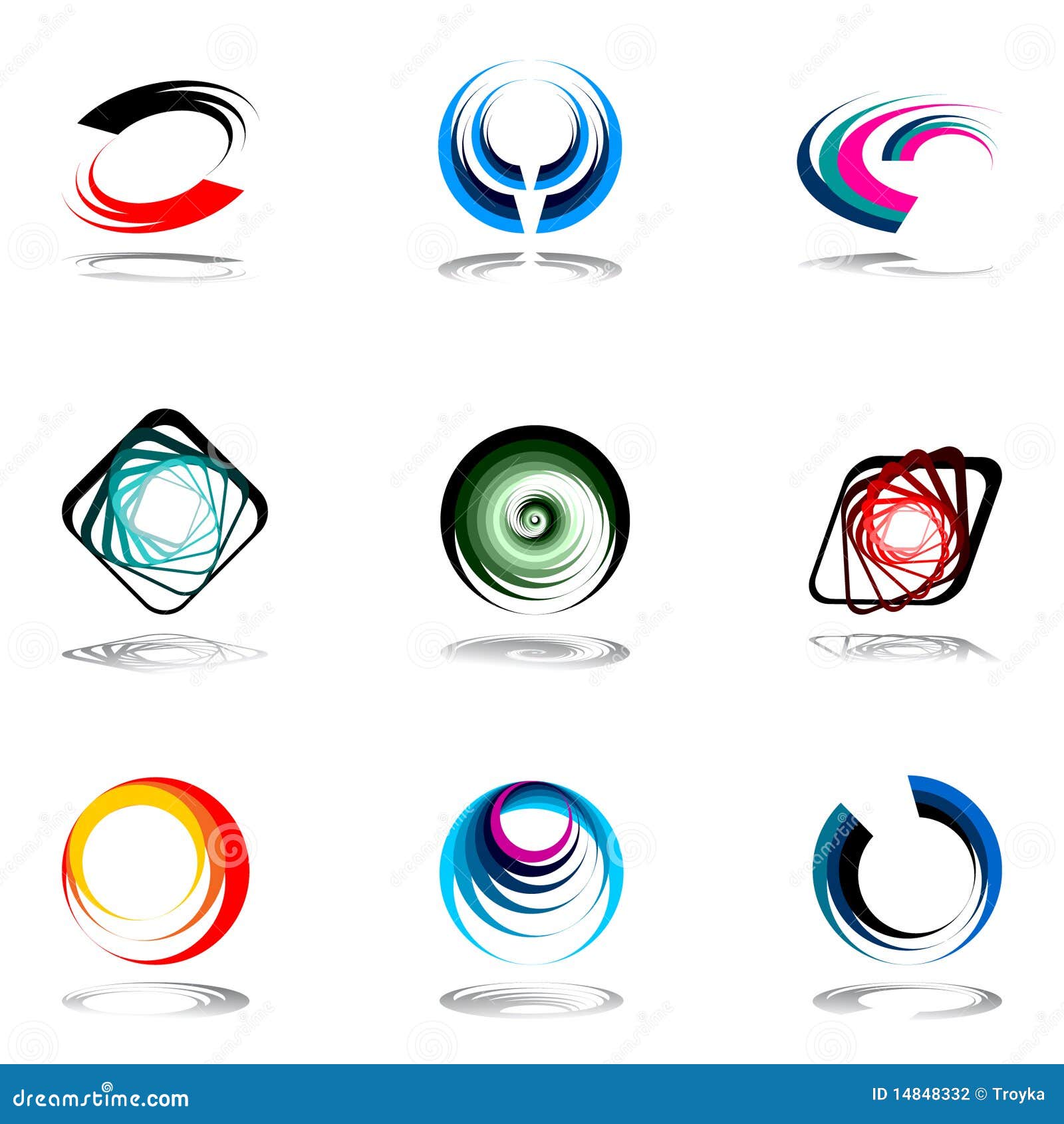 Design elements set. stock vector. Illustration of green - 14848332