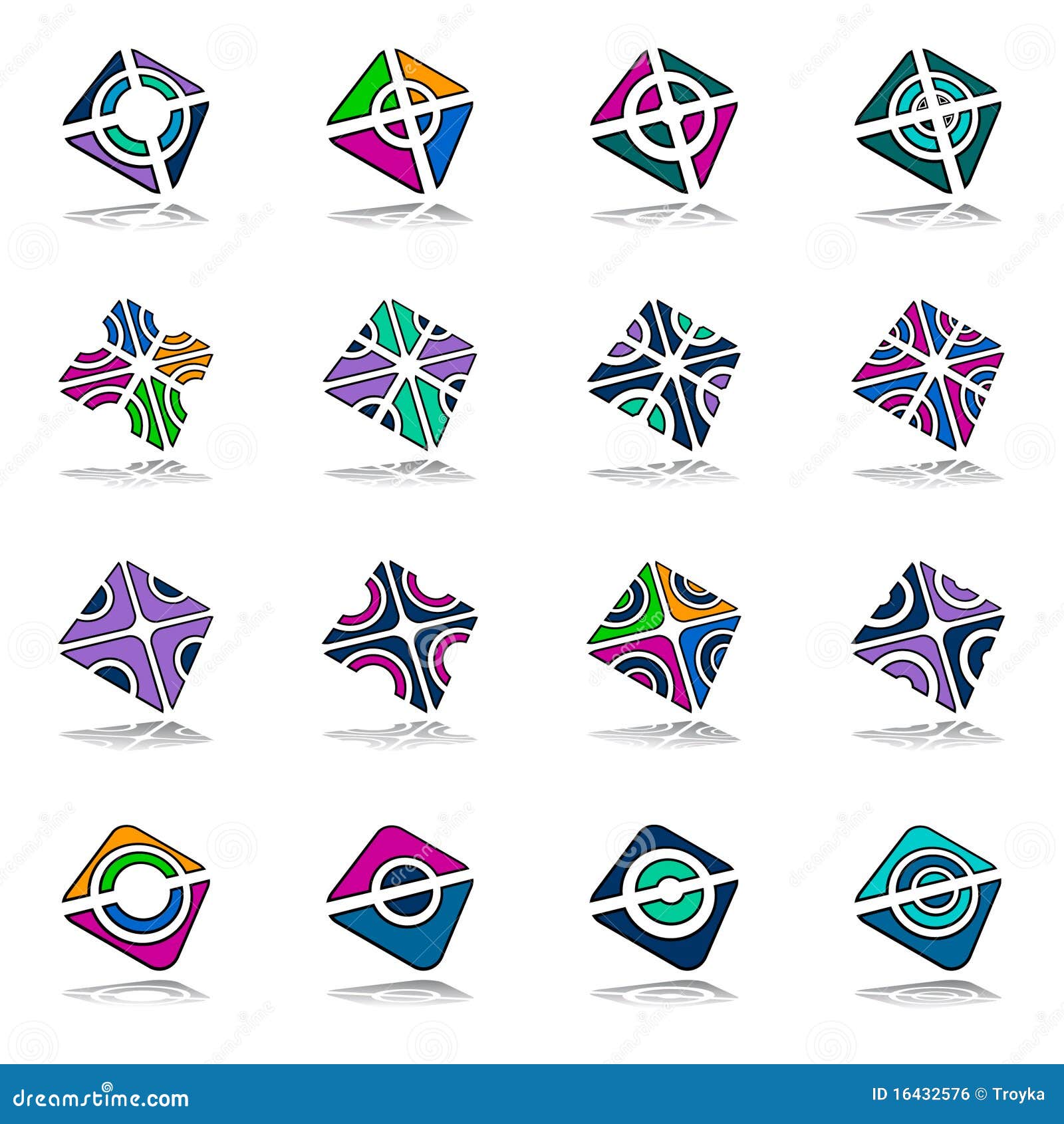 Design elements set. stock vector. Illustration of collection - 16432576