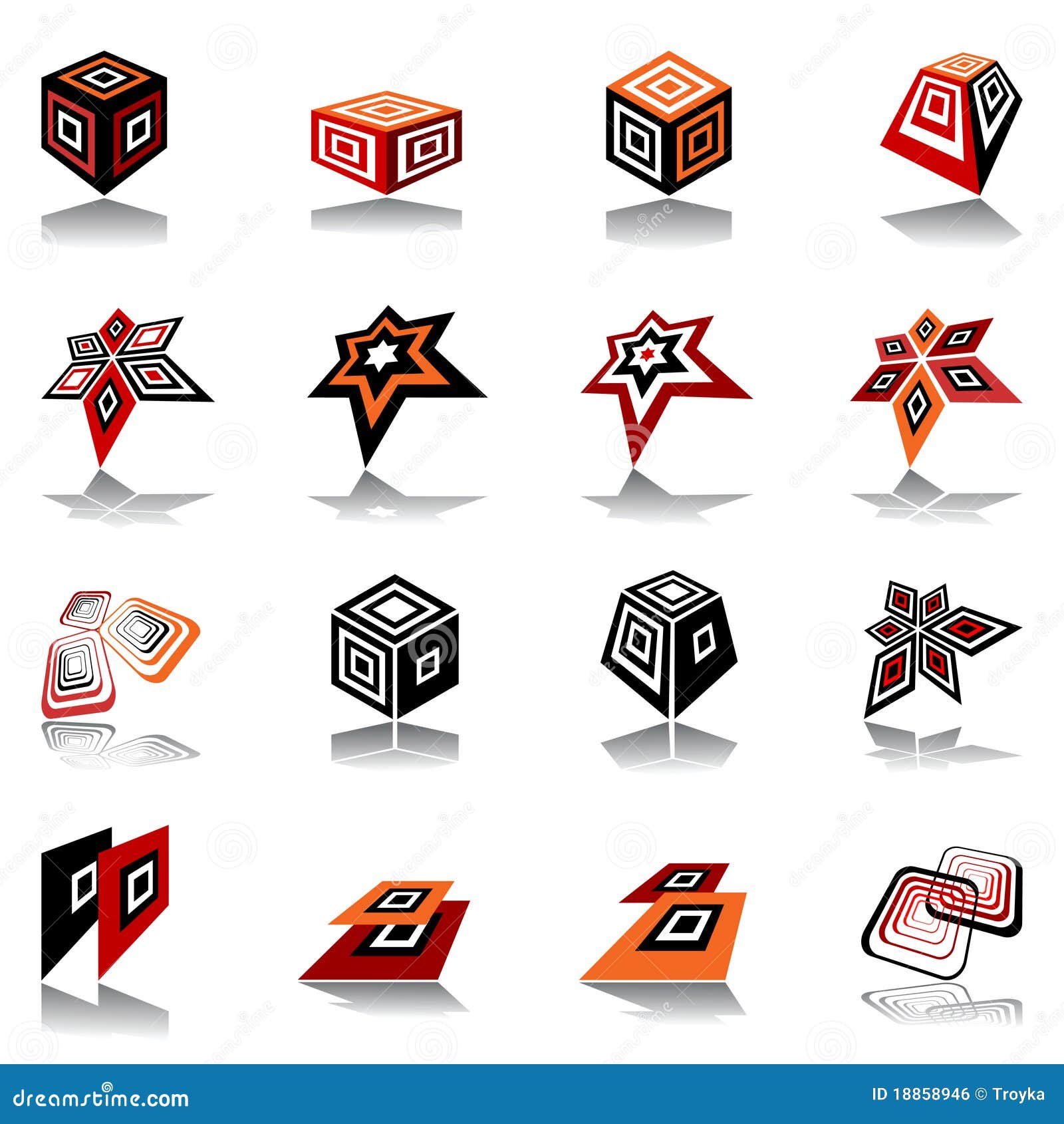 Design elements set. stock vector. Illustration of geometric - 18858946