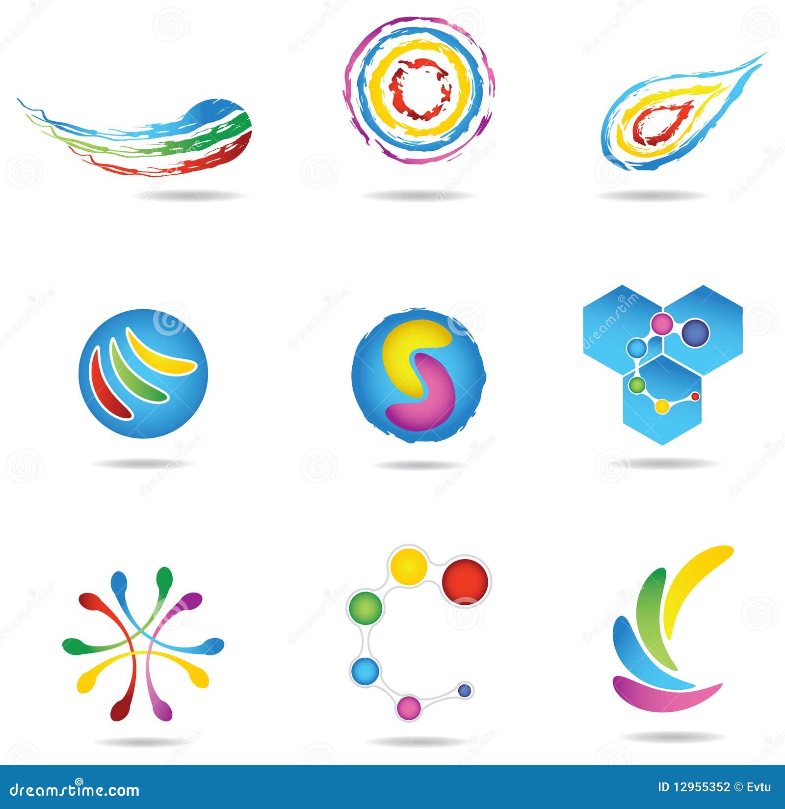 Design elements set #6 stock vector. Illustration of company - 12955352