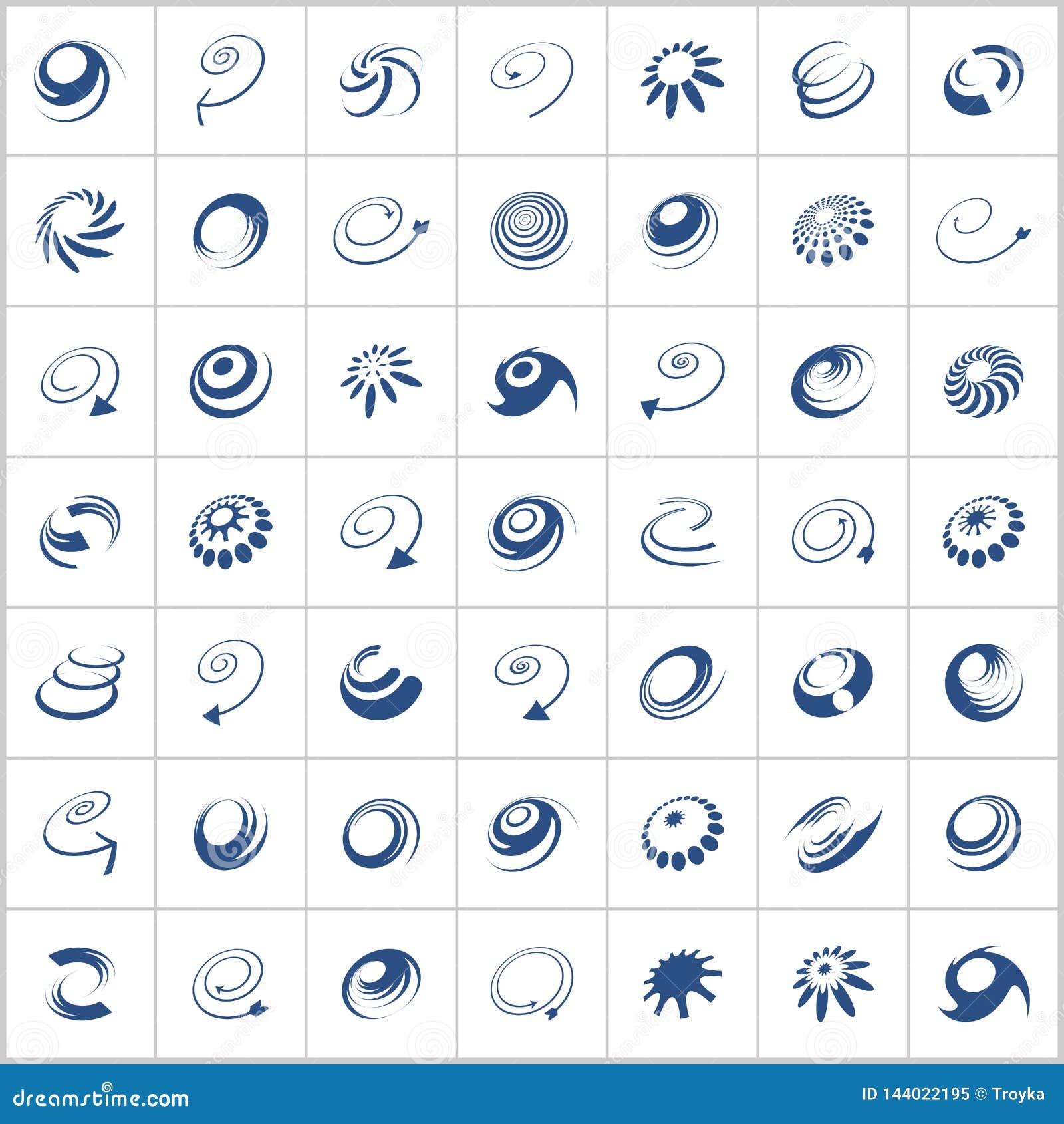 Design Elements Set. Abstract Blue Icons Stock Vector - Illustration of ...