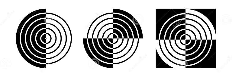 Design Elements Set. Abstract Circle Aiming Target Pattern Stock Vector ...