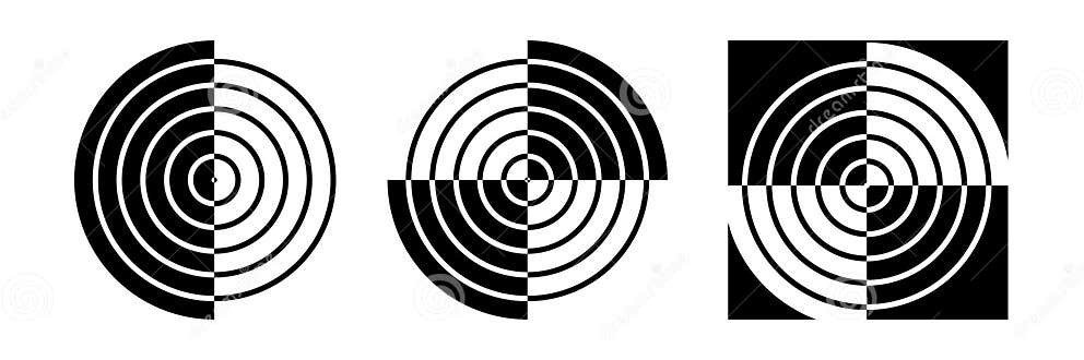 Design Elements Set. Abstract Circle Aiming Target Pattern Stock Vector ...