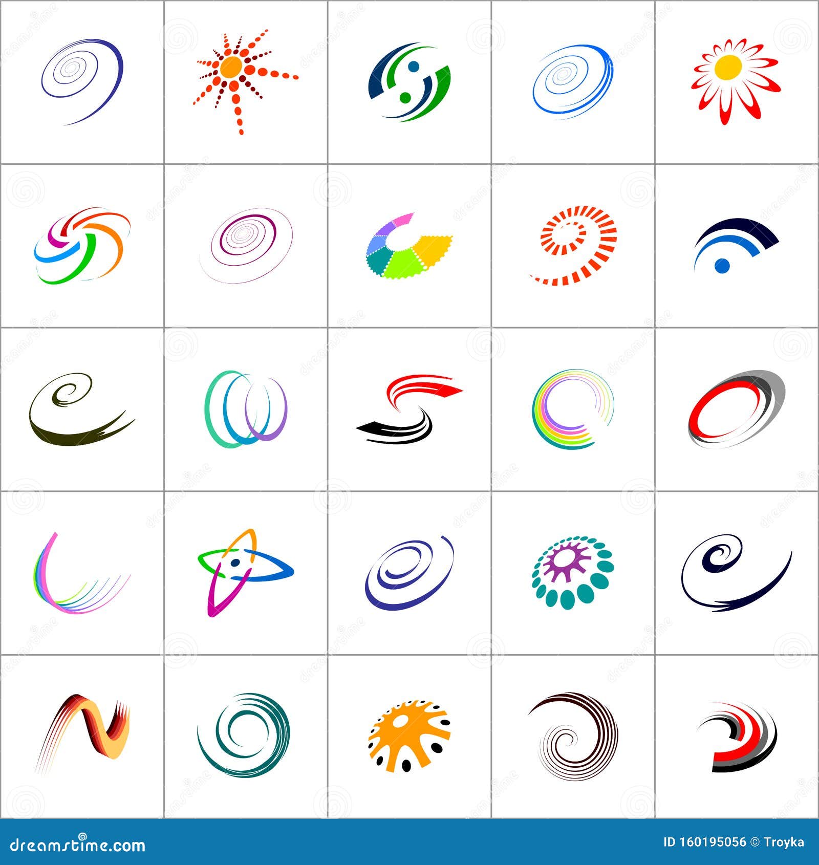 Design Elements Set. Abstract Color Icons Stock Vector - Illustration ...