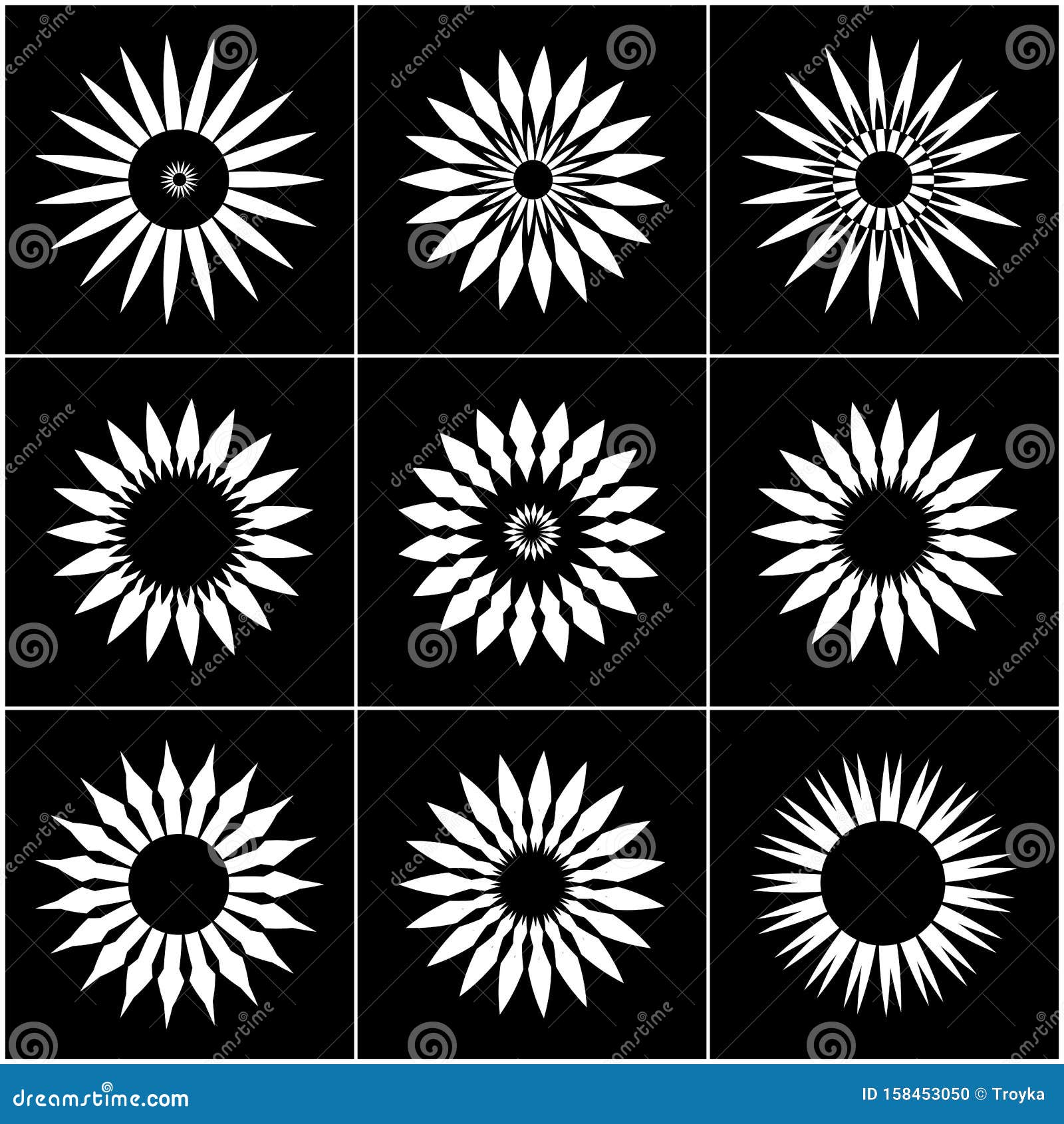 Design Elements Set. Abstract Decorative Icons Stock Vector ...