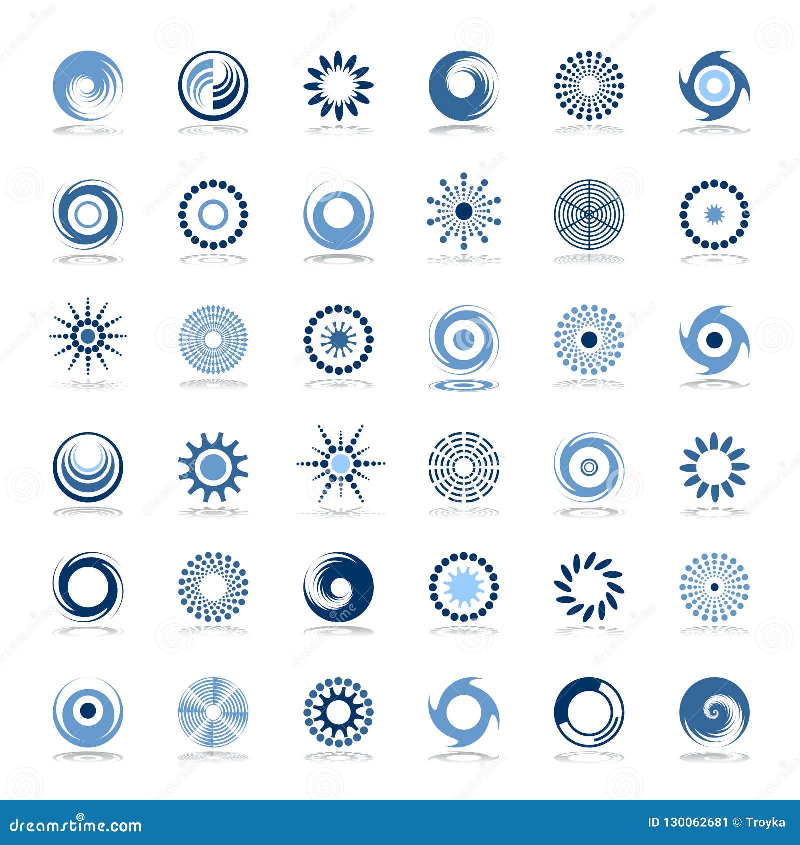 Design Elements Set. Abstract Icons in Blue Colors Stock Vector ... Design Elements Set. Abstract Icons in Blue Colors Stock Vector ...