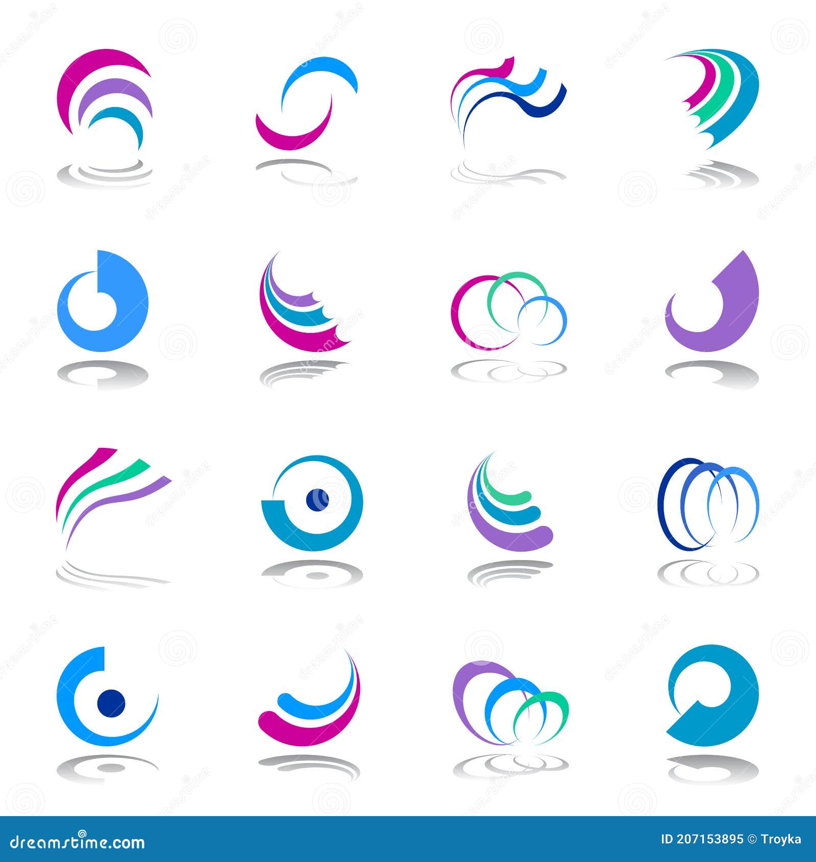 Design Elements Set. Abstract Icons Stock Vector - Illustration of ...