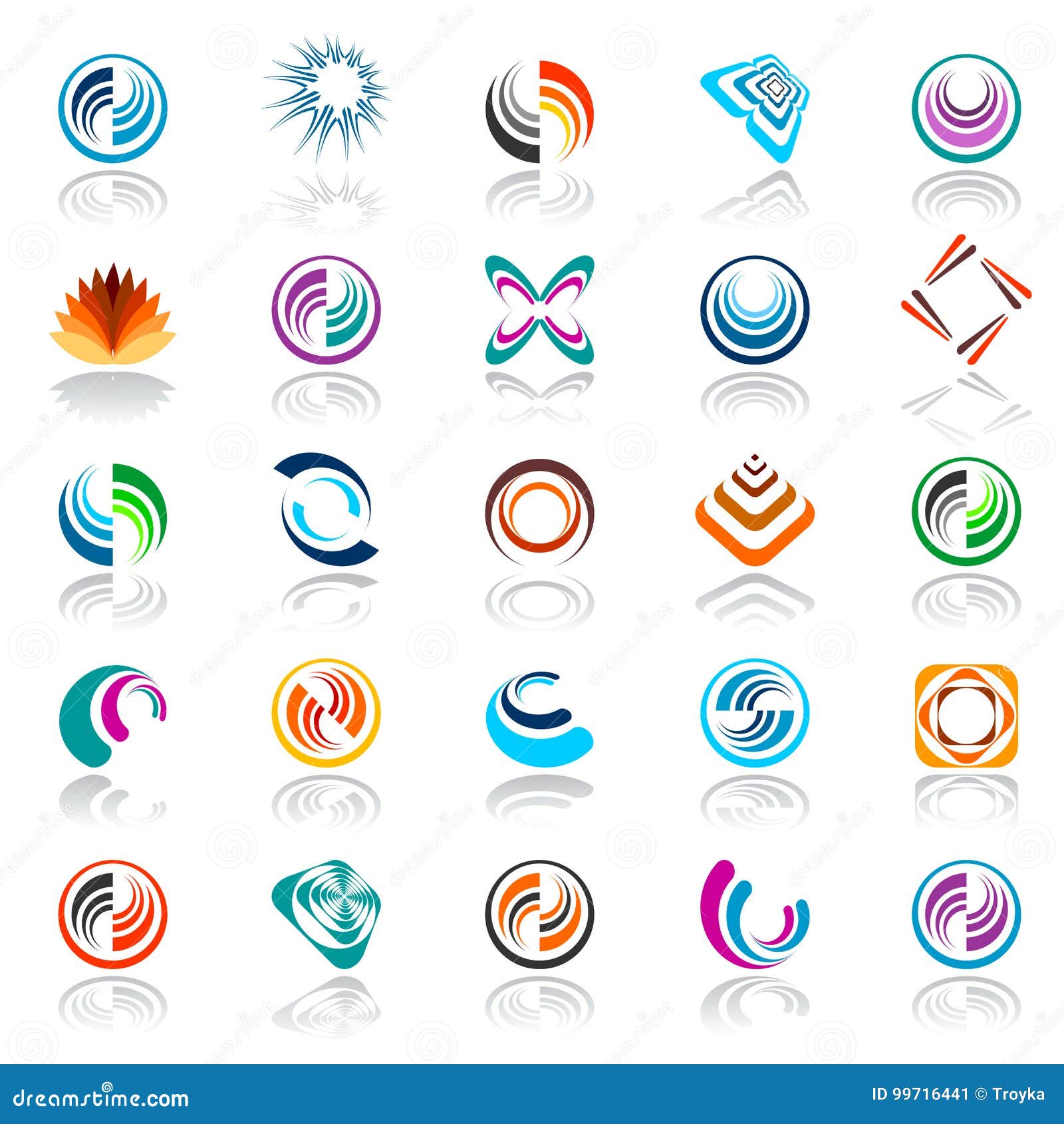 Design elements set. stock vector. Illustration of orange - 99716441