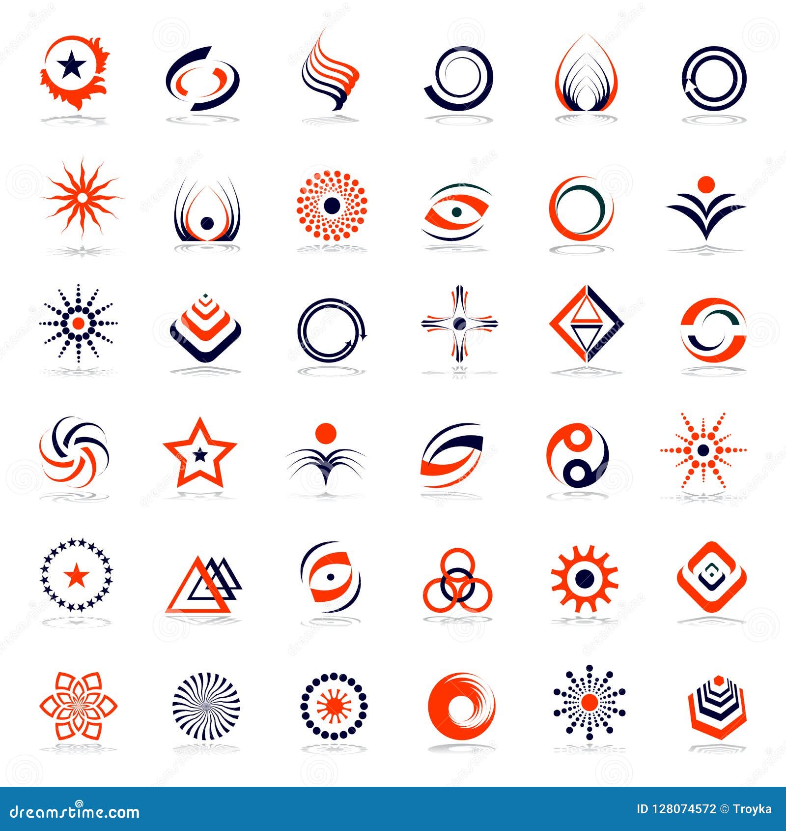 Design Elements Set. Abstract Icons Stock Vector - Illustration of ...