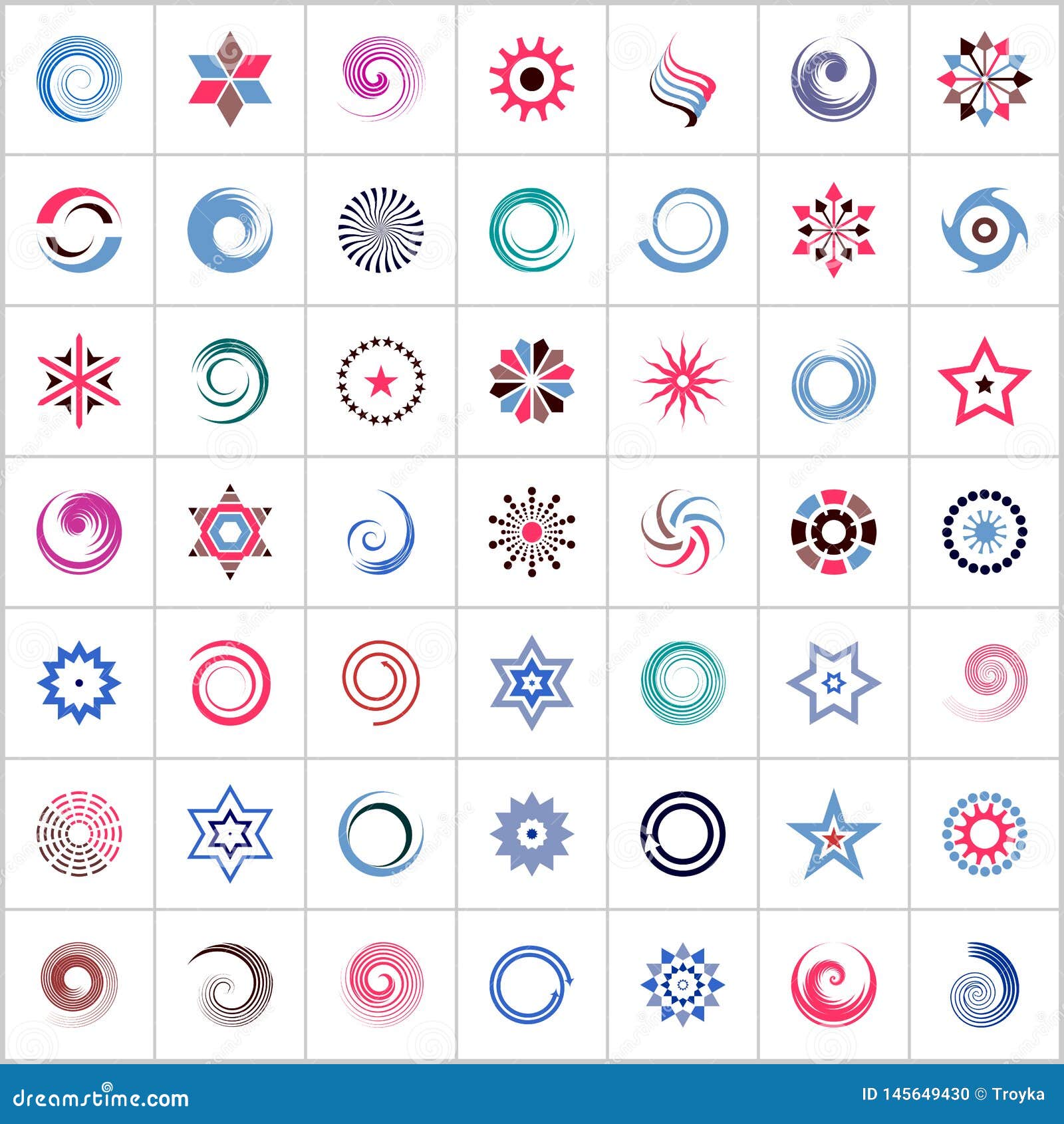 Design Elements Set. 49 Abstract Icons Stock Vector - Illustration of ...