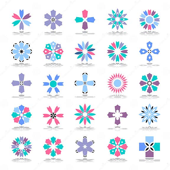 Design Elements Set. Abstract Icons Stock Vector - Illustration of ...