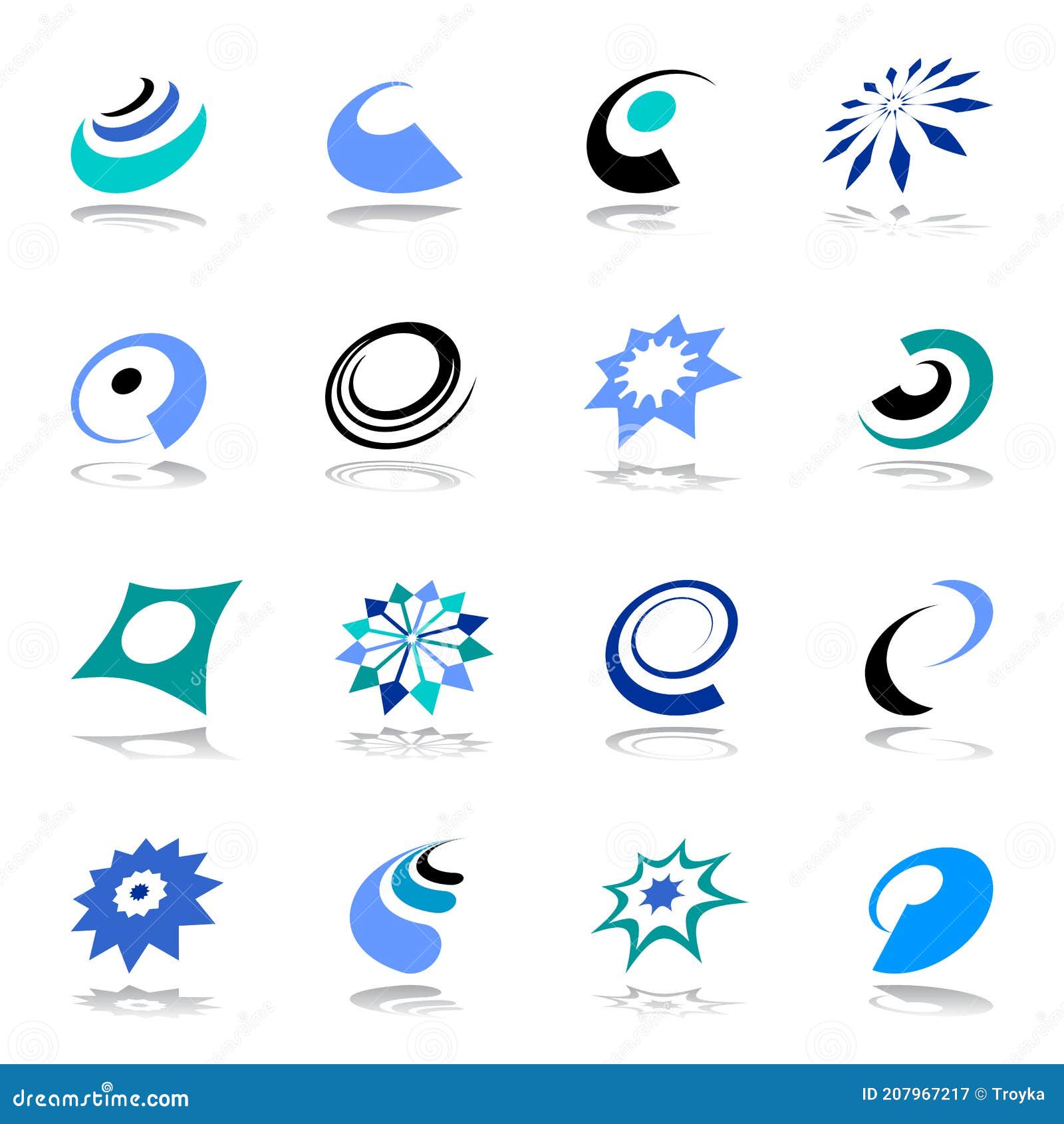 Design Elements Set. Abstract Icons Stock Vector - Illustration of ...