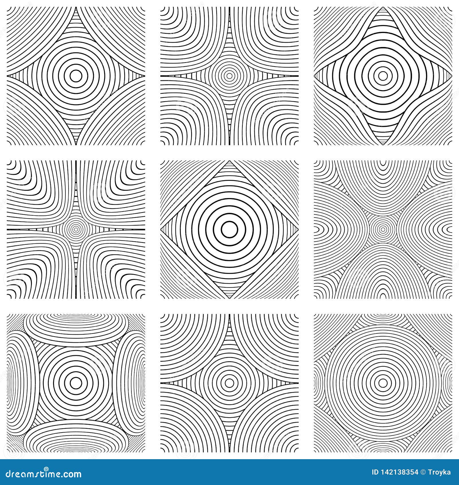 Design Elements Set. Abstract Lines Patterns Stock Vector ...