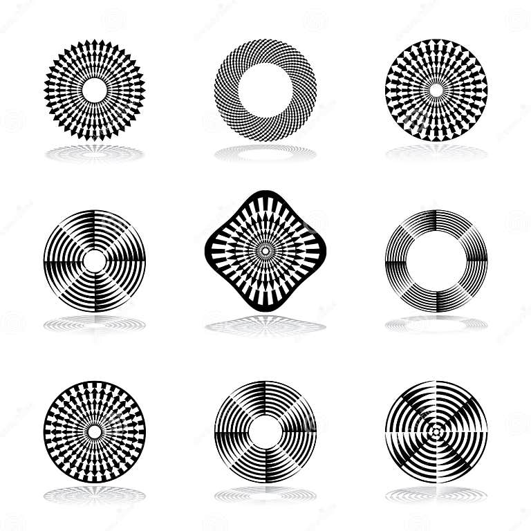 Design Elements Set. Arrows Patterns. Stock Vector - Illustration of ...