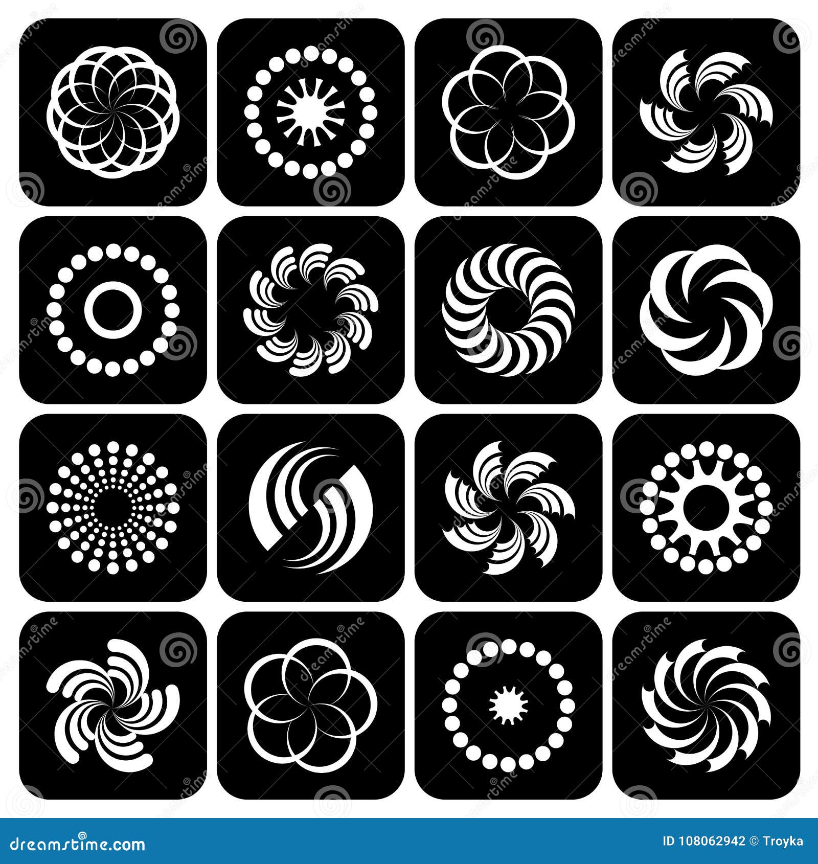 Circle Rotation Pattern. Vavy Lines Texture. Vector Illustration ...