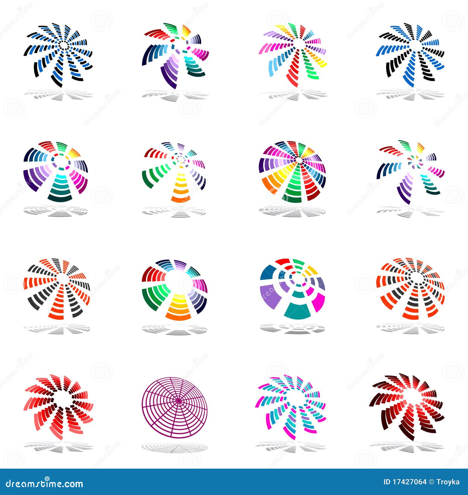 Design Elements Set with Rotation. Stock Vector - Illustration of ...