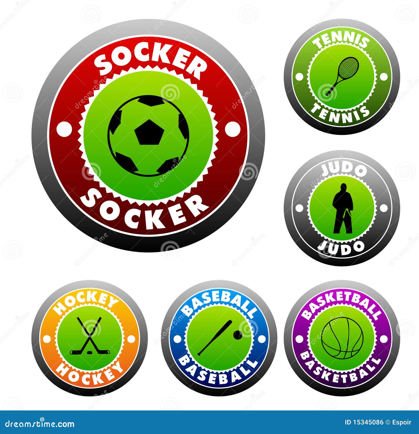 Design Elements (Sport Balls Icon Set) Stock Vector - Illustration of ...