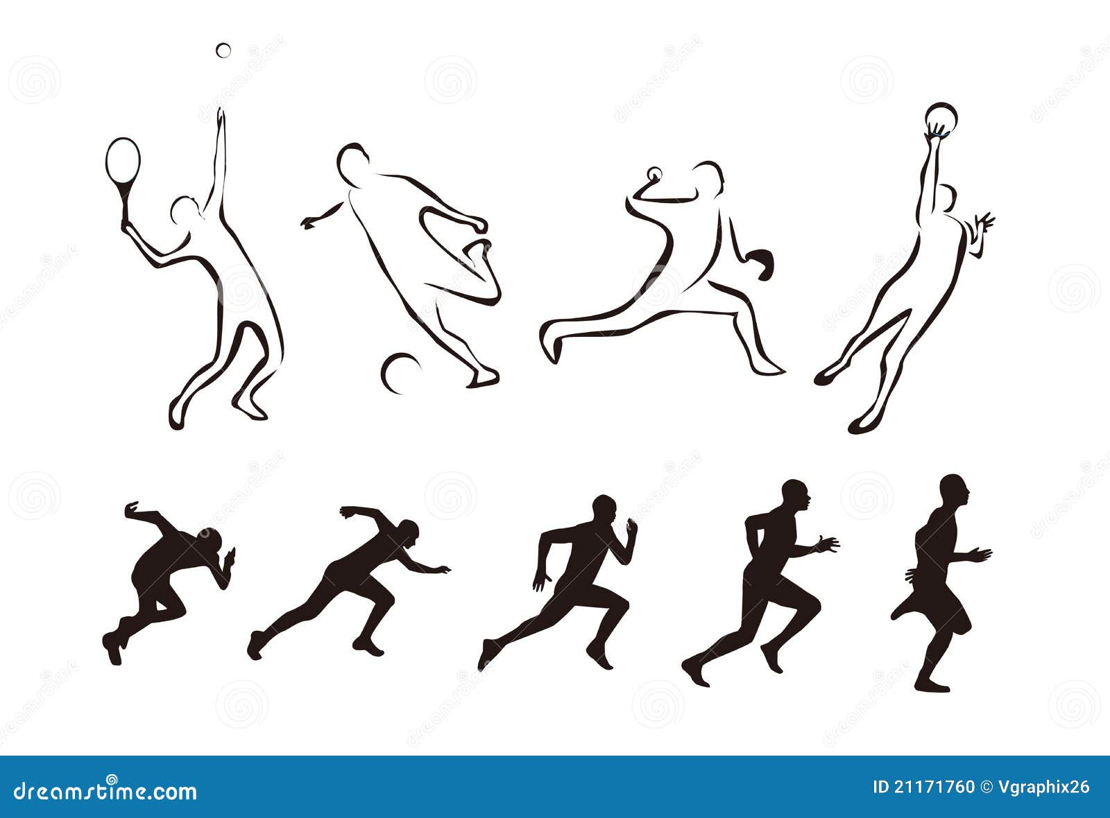 Design elements / sports stock vector. Illustration of silhouette ...